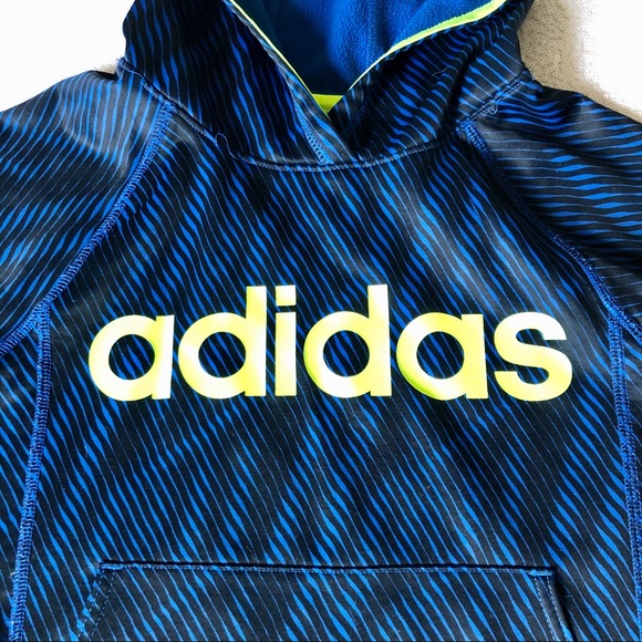 adidas | Jackets & Coats | Boys Adidas Neon Greenyellow Blue Black ...